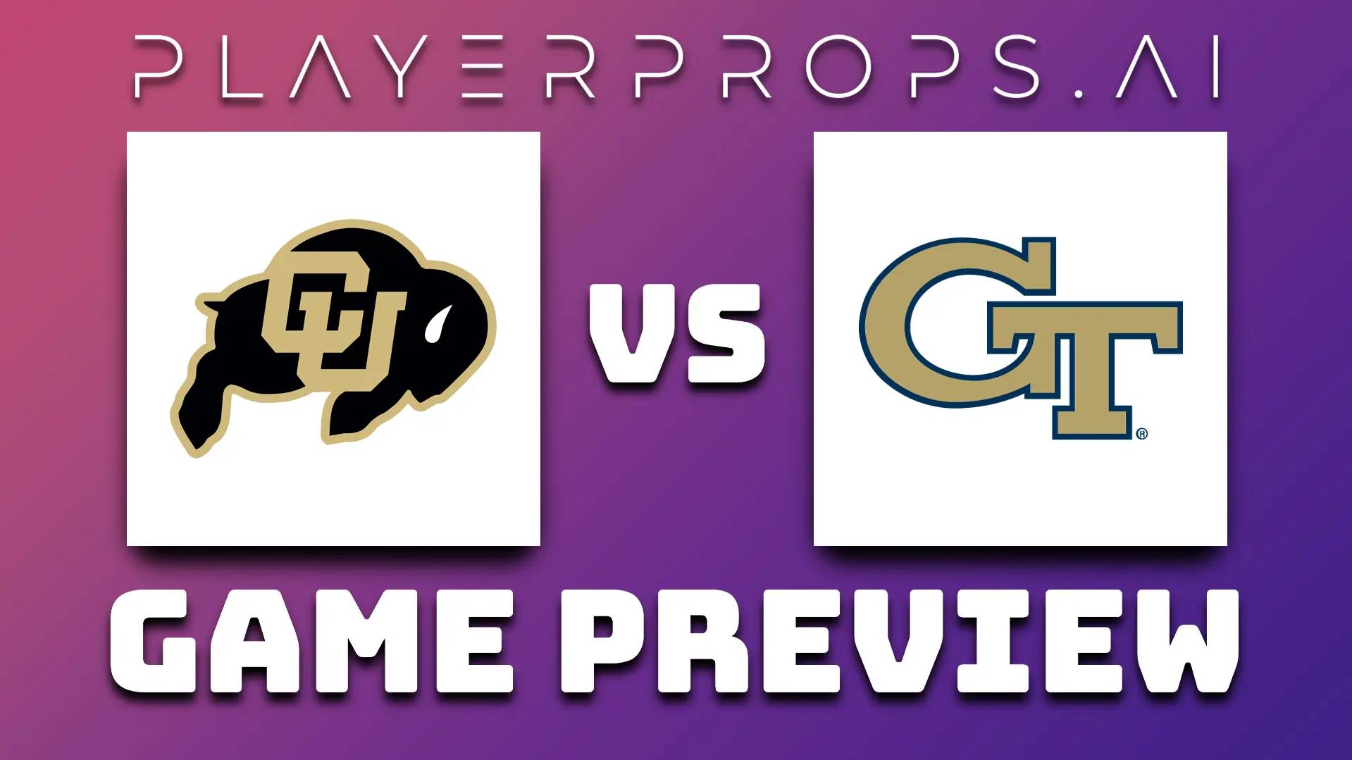 Colorado vs. Georgia Tech Prop Bets & AI Predictions (Aug 29, 2025 ...