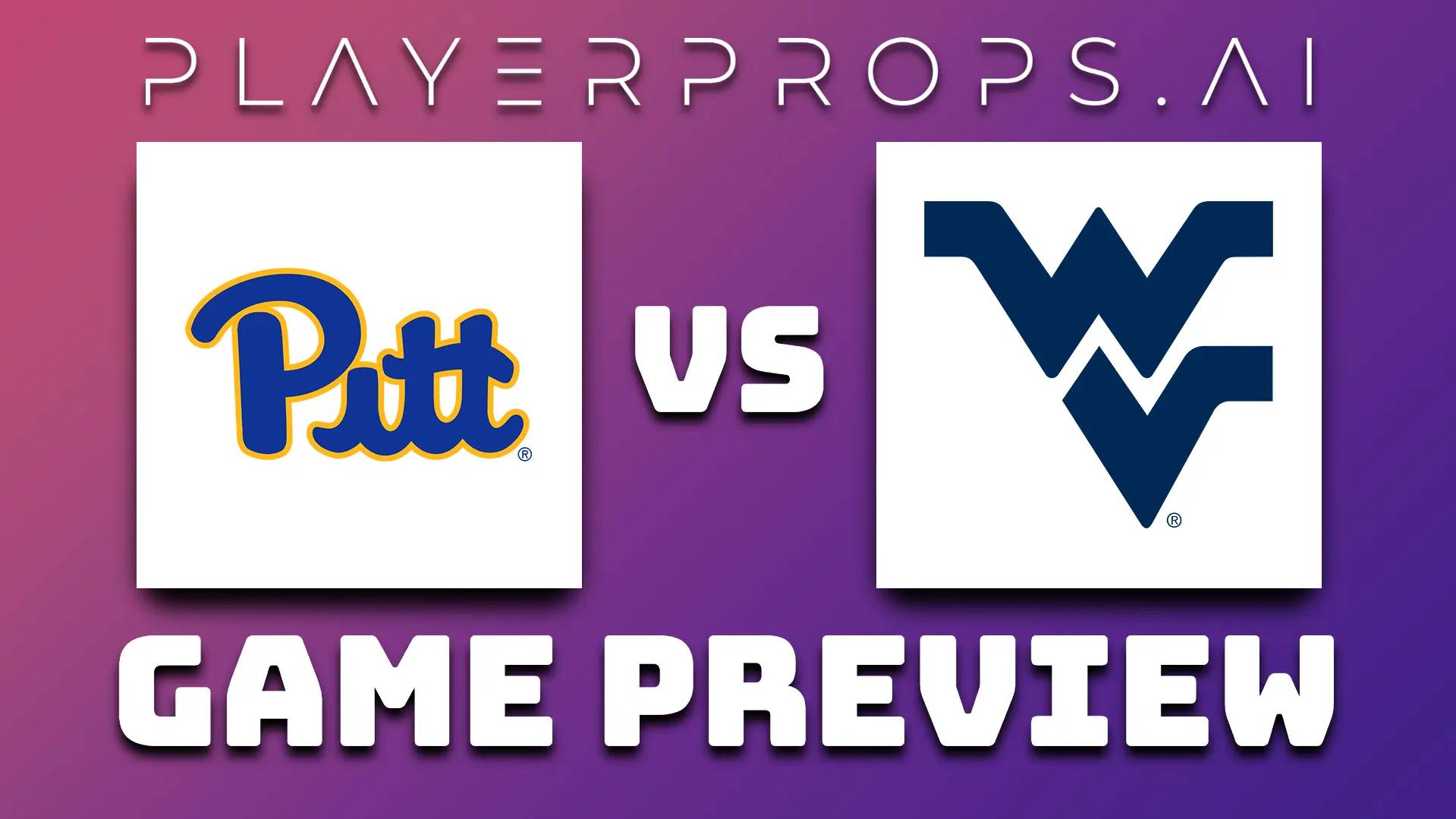 Pittsburgh vs. West Virginia Prop Bets & AI Predictions (Sep 13, 2025 ...