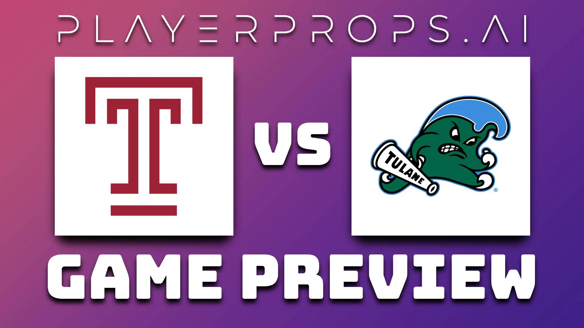 Temple vs. Tulane Prop Bets & AI Predictions (Nov 22, 2025 ...