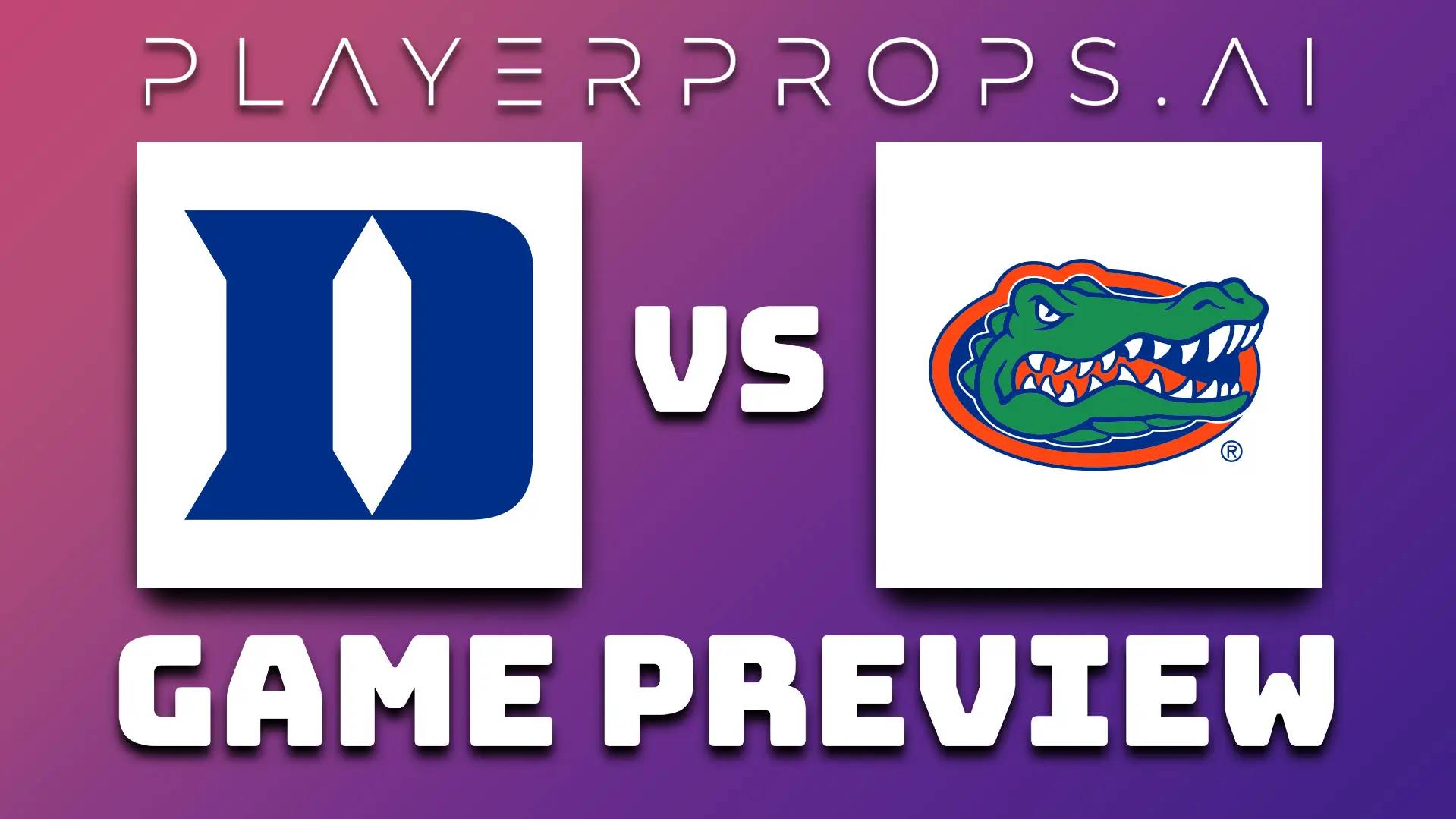 Duke vs. Florida Prop Bets & AI Predictions (Dec 2, 2025) - PlayerProps.ai